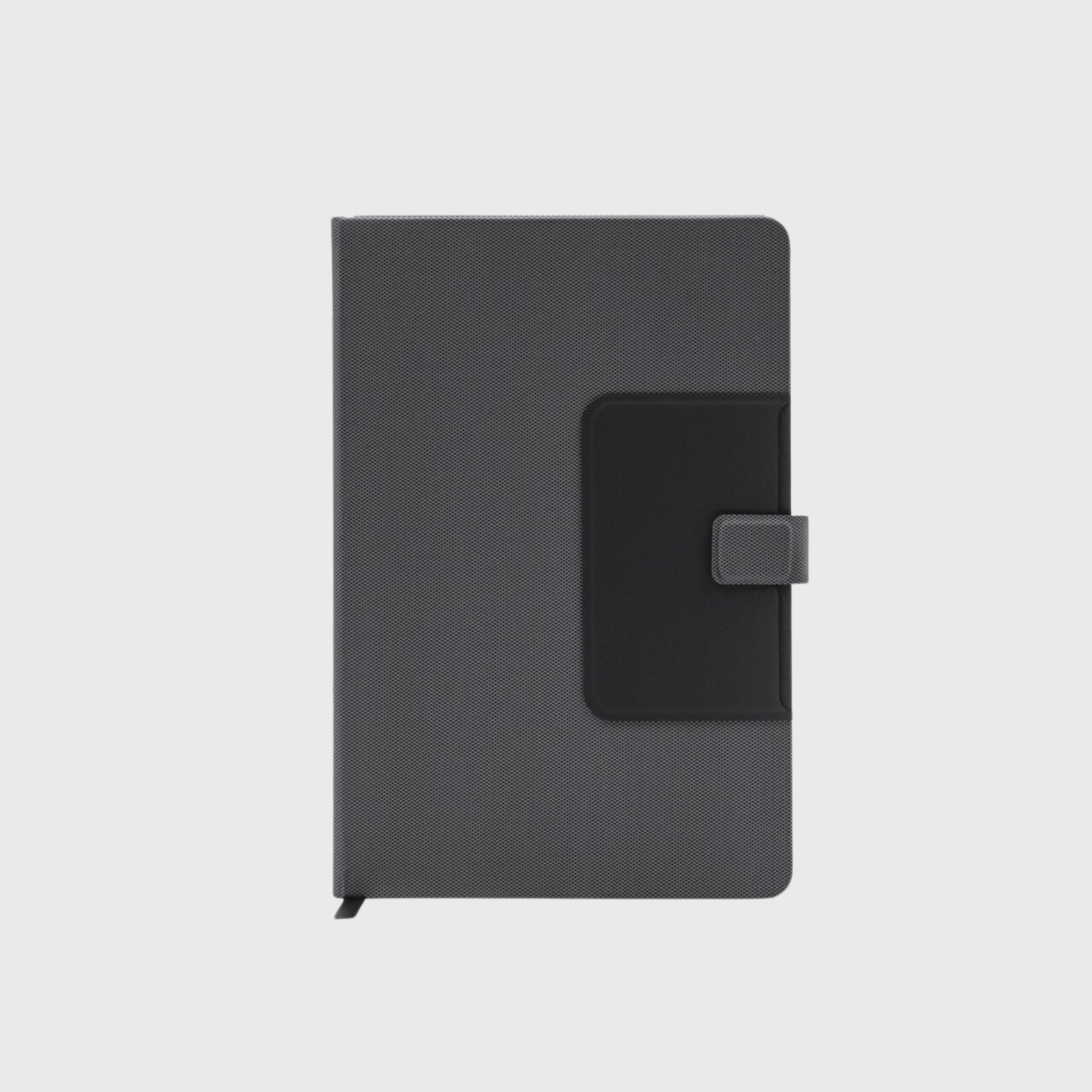 A5 Eco Friendly Hard Cover Notebook with Pen Compartment and Fold Out Stand